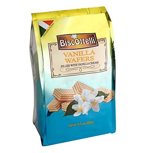 Amazon.com: Biscottelli Vanilla Cream Wafers, Imported Cookies from ...