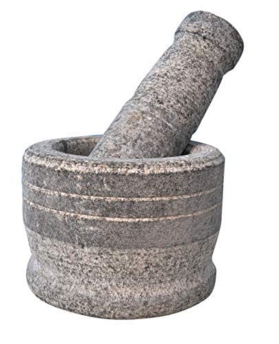 RAJ MAHAL MARBLE Stone Mortar and Pestle Set for Spices, Okhli Masher ...