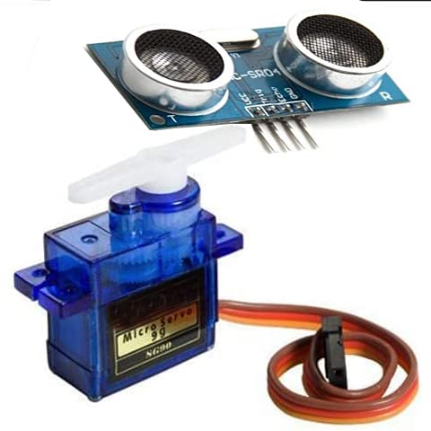 22 TECH Servo Motor SG90 Servo, Motor with HC-SR04, Ultrasonic Sensor ...