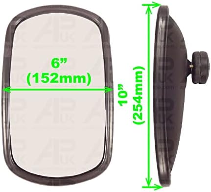 APUK Universal Wing Mirror Head & Glass 10 x 6 Tractor Digger Lorry ...