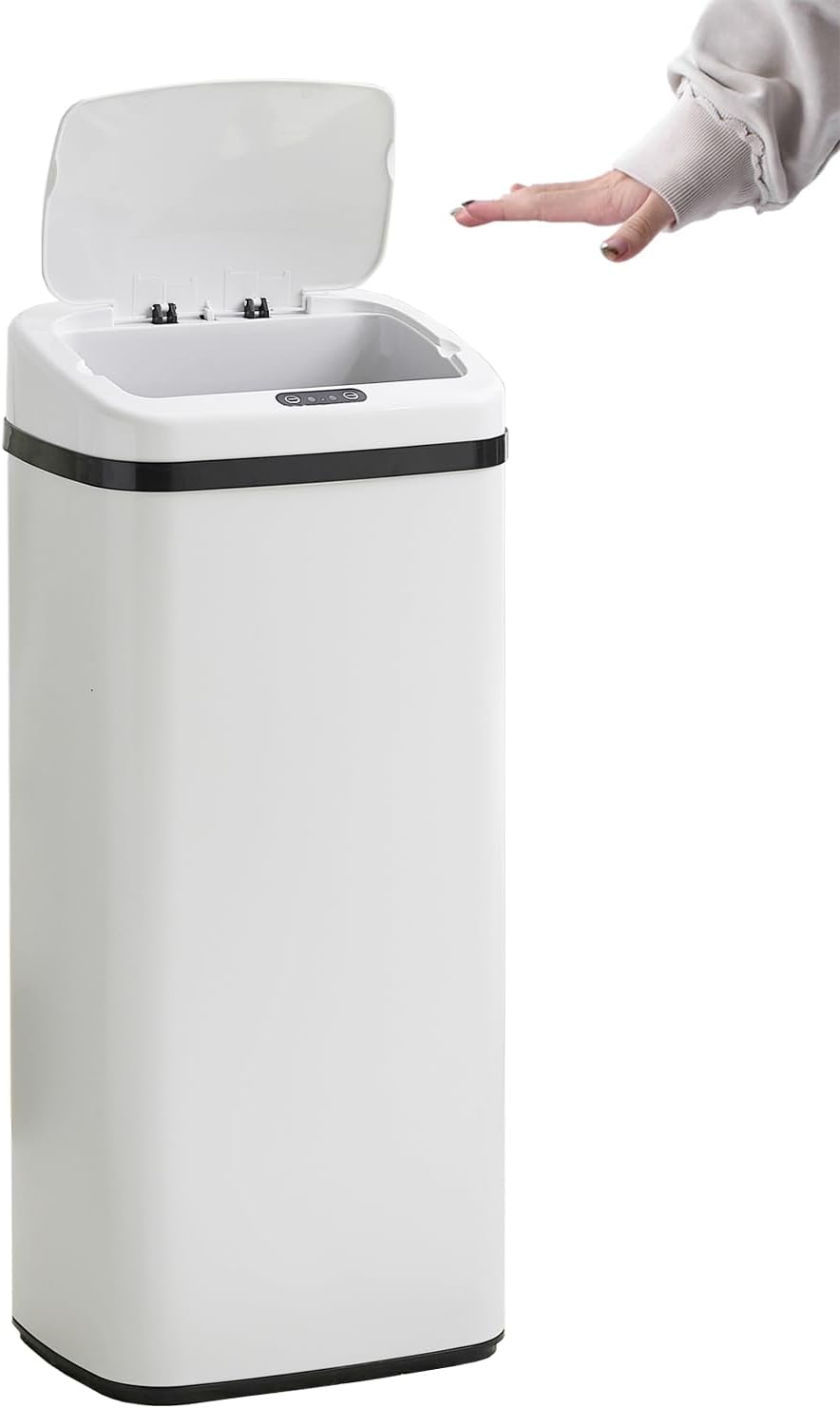 Amazon｜WEIMALL ゴミ箱 自動 45L 48L 自動開閉 ステンレス センサー 自動ゴミ箱 大容量 自動開閉ゴミ箱 スリム おしゃれ 電池式 ステンレス キッチン 生ゴミ ...