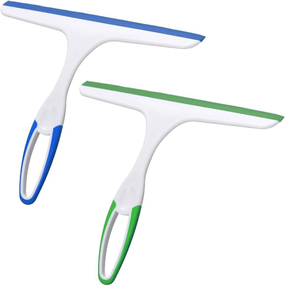 DAZISEN 2 Pcs Shower Rubber Squeegees - Multipurpose Shower Screen ...