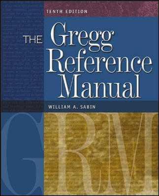 The Gregg Reference Manual: Sabin: Amazon.com: Books