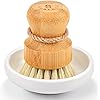 Amazon.com: SUBEKYU Bamboo Dish Scrub Brush for Kitchen Sink, Natural ...