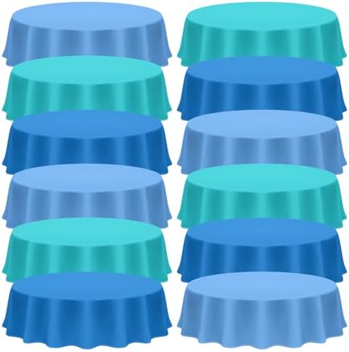 Amazon.com: 12 Pcs Ocean Theme Tablecloth,Disposable Assorted Blue ...