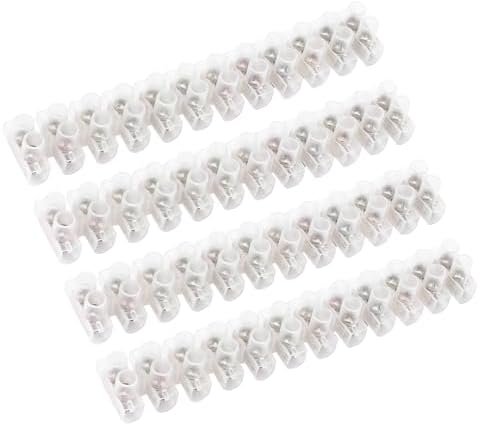 4 Pack 3A Electrical Connector Blocks 3 Amp 12 Way White Terminal Block ...