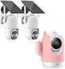 Amazon.com : MaxiViz Solar Security Camera Wireless Outdoor, 360° View Cameras for Home Security ...