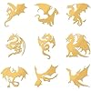 Amazon.com - OLYCRAFT 9 Pcs 1.6x1.6 Inch Dragon Pattern Stickers Self ...