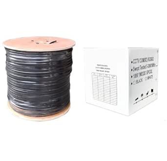 Amazon.com: HAVIK RG-59 1000ft Siamese Cable Siamese Coaxial Cable, Coaxial CCTV Video & Power ...