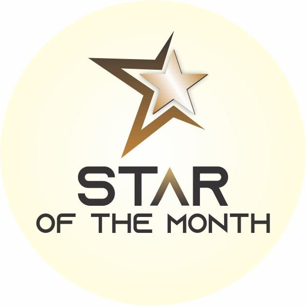 PIN BUTTON BADGES-STAR OF THE MONTH-PACK OF 10 OFFICE BADGES -SEA GREEN ...