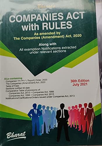 Companies Act with Rules As amended by the Companies (Amendment) Act, 2020 (36th Edition July ...