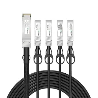 Amazon.com: Buaco 40G QSFP+ to 4X SFP+ 10G DAC Twinax Cable 0.5Meter/1 ...