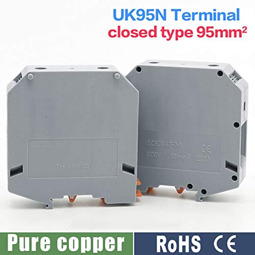 Davitu 10pcs UK95N Din Rail Electrical Conductor Terminal Connector UK ...