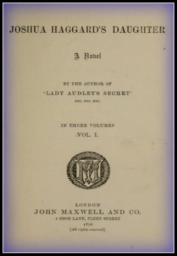 Joshua Haggard's Daughter V1 eBook : Braddon, Mary Elizabeth: Amazon.in ...