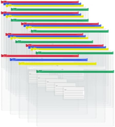 Amazon.com : D-KINGCHY 30 PCS Clear Zipper Pouches, Poly Zip Envelopes ...