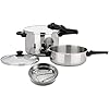 Amazon.com: Fagor Splendid 2-in-1 5 Piece Pressure Cooker Set: Home ...
