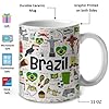 Amazon.com: Lotacy Brazil Symbols Colorful Coffee Mug, Ceramic 11 oz ...