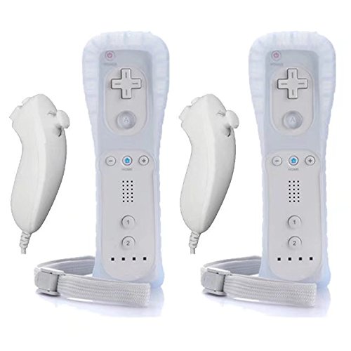 Amazon.com: 2 x Remote and Nunchuck Controller Set Combo + Case Skin