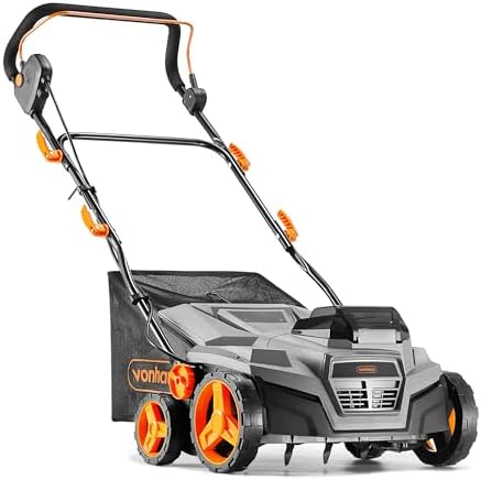 VonHaus Lawn Scarifier/Aerator/Rake Cordless – for Dethatching/Raking ...