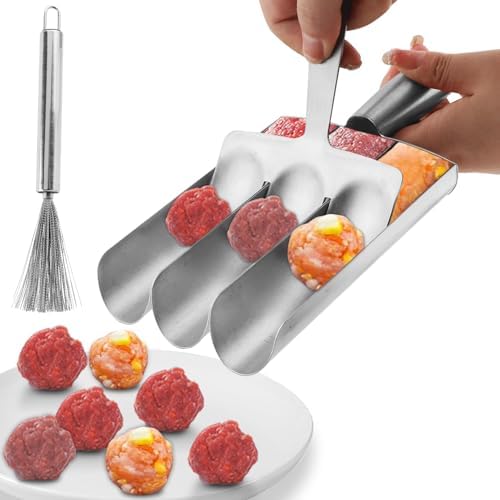 Amazon.com: 3 PCS Meatball Maker Set, Stainless Steel Meatball Scoop ...