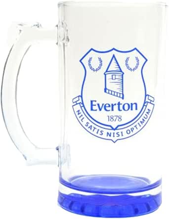 Amazon.com | Everton FC Crest Stein Mug (One Size) (Clear/Blue): Beer ...