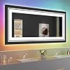 Amazon.com: Snowdool LED Mirror for Bathroom, 60"X28" with 8 RGB ...