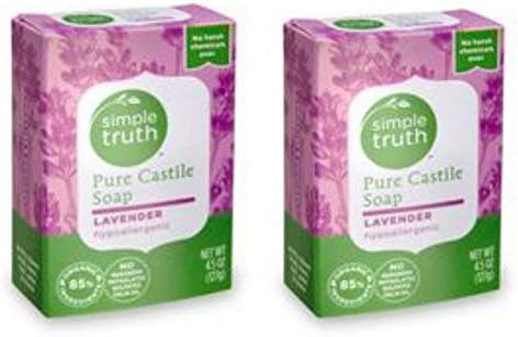 Amazon.com : Simple Truth Pure Castile Lavendar Bar Soap 4.5 oz ( 2 ...
