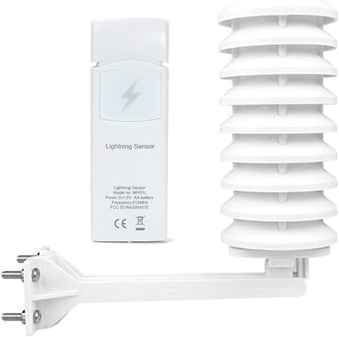 Amazon.com: Ambient Weather WH31 Storm Bundle - Lightning Detector ...