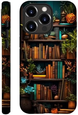 Amazon.com: iPhone 15 Pro Max Cute Dragon Books Cottagecore Flower ...