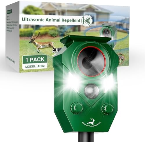 Amazon.com: Solar Animal Repellent Outdoor with Vibration and Motion ...