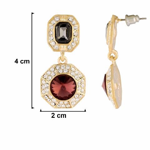 Buy One Stop Fashion Multi Colour Colour round Shape Ear Danglers for ...