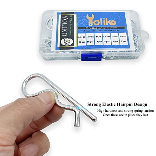 Snapklik.com : 55 Pcs Hitch Pin Clip R Clips Retaining Pins Tractor ...