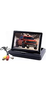 Amazon.com: B-Qtech 4.3 inch Foldable TFT LCD Backup Camera Monitor ...