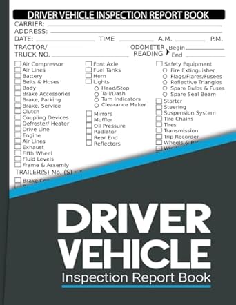 Driver Vehicle Inspection Report Book: Streamline Your Daily ...
