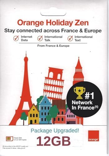 Orange Holiday Europe – Prepaid SIM card – 20GB Internet Data in 4G/LTE ...