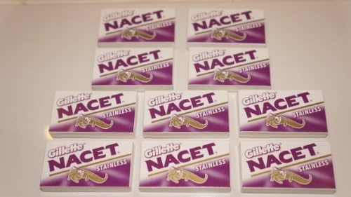 Amazon.com: 100 NACET STAINLESS Double Edge Razor Blades : Beauty ...
