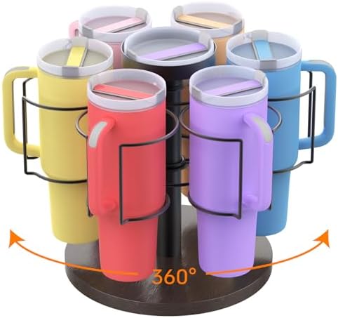 Amazon.com: for Stanley Cup Holder Tumbler with Handle, 360° Rotating ...