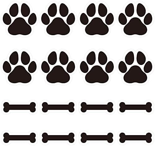 Amazon.com: Whaline Paw Print Cutouts 46Pcs Dog Paw Print Bone Shape ...