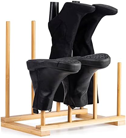 Vencier Bamboo Boot Rack Boot Storage Boot & Welly Rack Wellington Boot ...