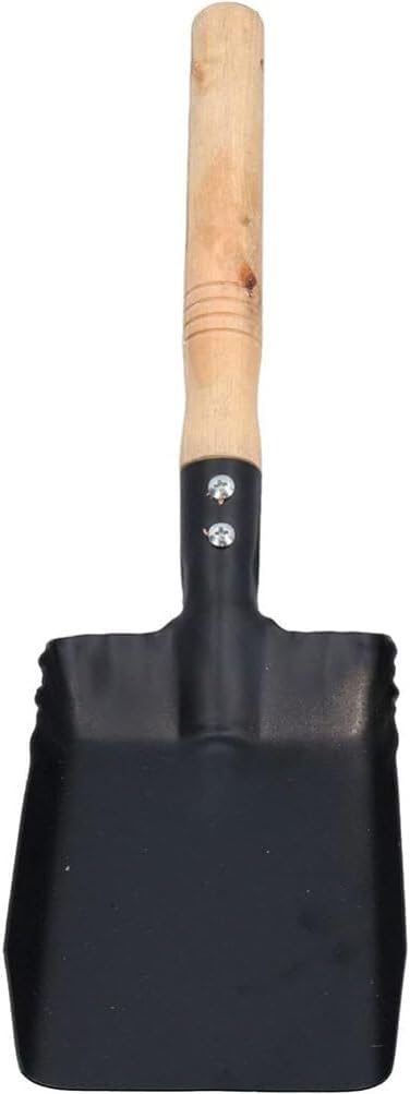 Amazon.com : GANAZONO Small Ash Shovel with Wooden Handle Metal Coal ...