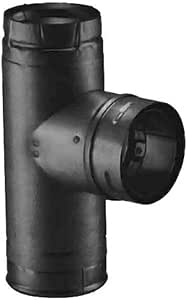 ComfortBilt Duravent 3" Single Tee with Clean-Out Tee Cap Black 3PVP ...