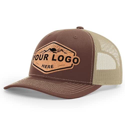 Amazon.com: Custom 112 trucker hat, Personalized Leather Patch Hat for ...