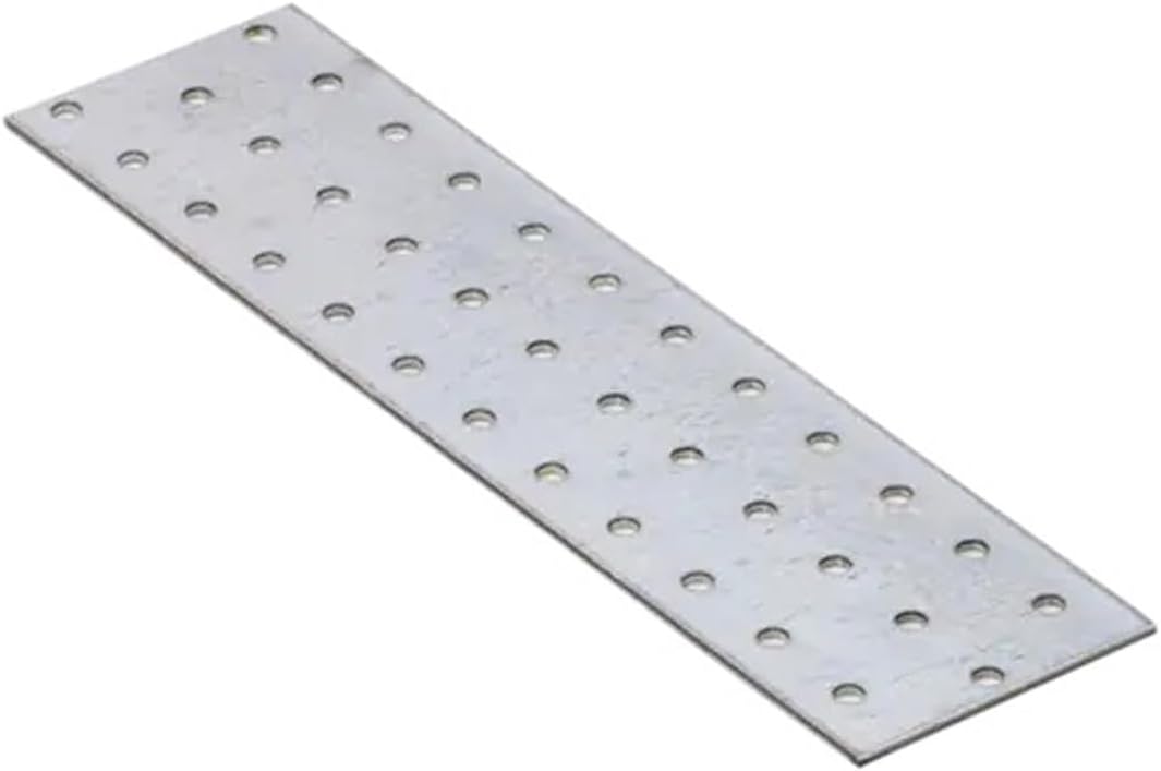 240mm x 60mm Galvanised Perforated Flat Plate Connector Joining Plates ...