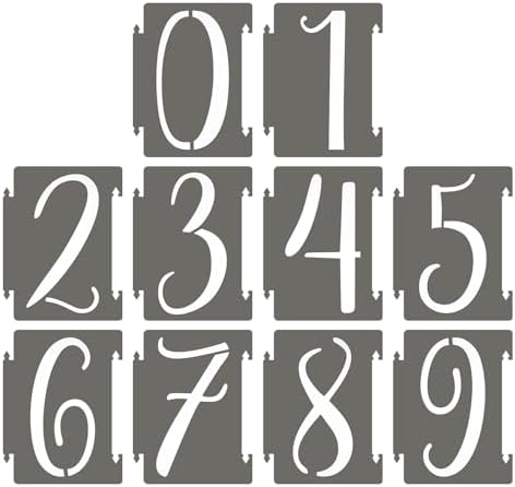 Amazon.com: PATIKIL 20Pcs 3 Inch Large Number Stencils, 0-9 Address ...