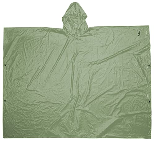 Custom Leathercraft mens Poncho raincoats, Green, Large US - Want It All