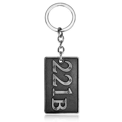 PA Sherlock Holmes 221B Double Sided 3D Metal Keychain Detective Logo ...