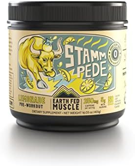 Amazon.com: Earth Fed Muscle Stammpede Lemonade Pre Workout - Boosts ...
