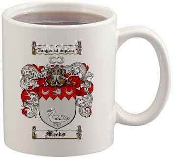 Amazon.com | Meeks Coat of Arms Mug / Family Crest 11 ounce cup: Beer ...