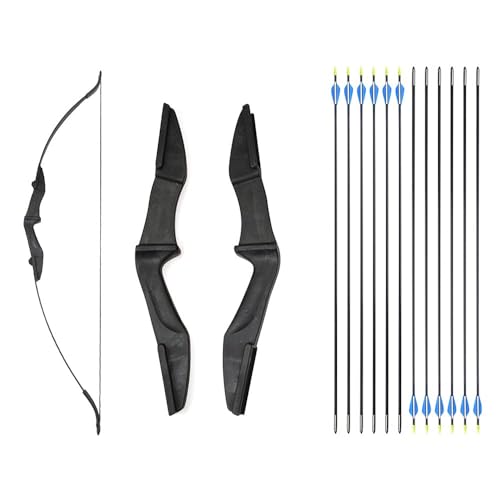 SHARROW 53 inch Archery Recurve Bow and Arrow Set 30 35 40 lbs Junior ...