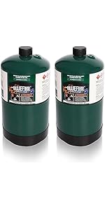 Amazon.com : BLUEFIRE(2) 16.4 oz 1Lb Propane tank Replacement Fuel ...